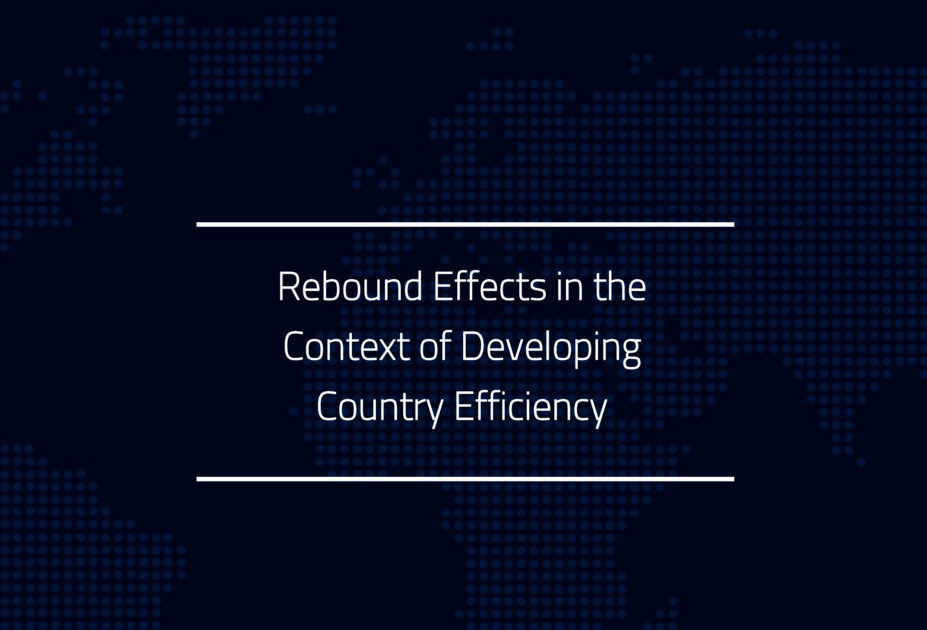 Rebound Effects and Developing Countries - Copenhagen Centre on Energy ...