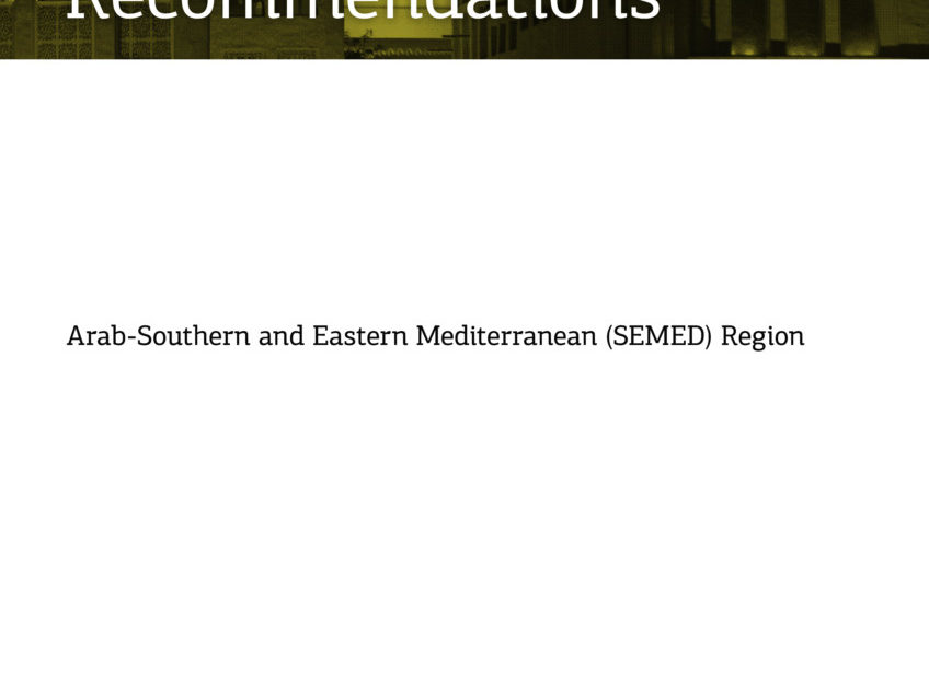 Regional Energy Efficiency Policy Recommendations - Arab-Southern and ...
