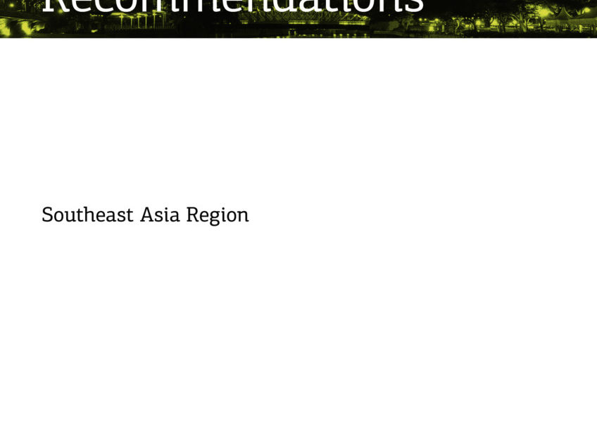 Regional Energy Efficiency Policy Recommendations Southeast Asia