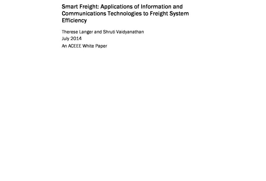 Smart Freight: Applications of Information and Communications ...