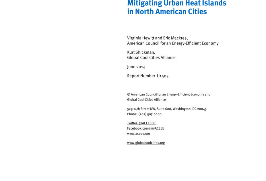 Cool Policies for Cool Cities: Best Practices for Mitigating Urban Heat ...