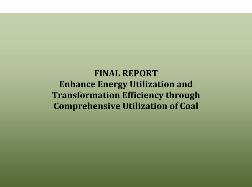 Enhance Energy Utilization and Transformation Efficiency through ...