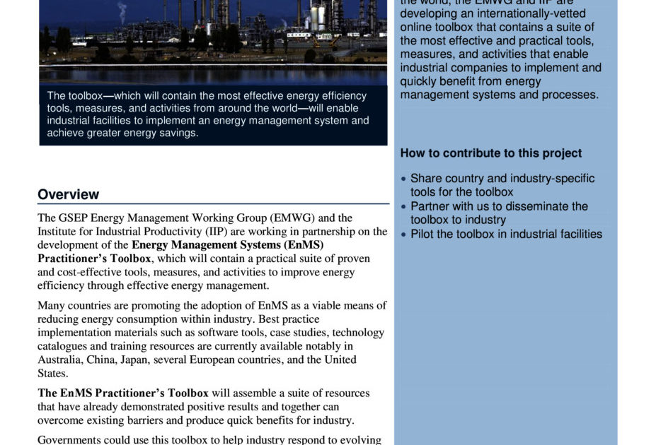 EnMS Practitioner’s Toolbox - Copenhagen Centre on Energy Efficiency