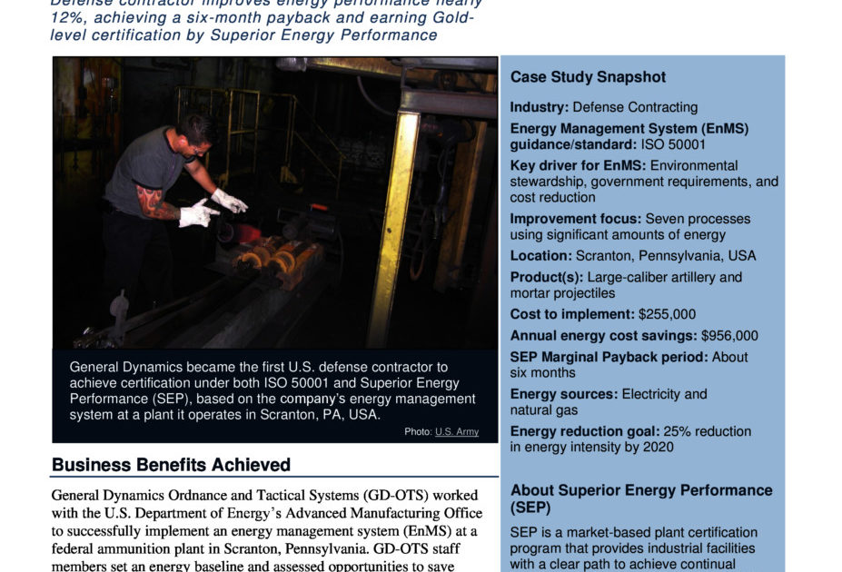 Global Energy Management System Implementation: General Dynamics Case ...