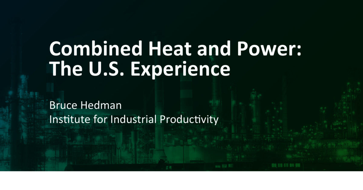 Combined Heat and Power: The U.S. Experience - Copenhagen Centre on ...