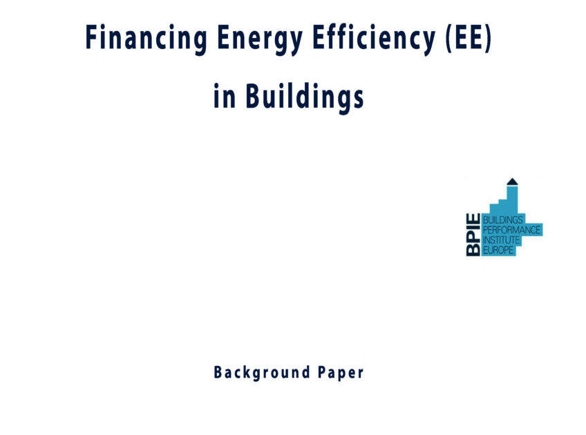 Financing Energy Efficiency (EE) in Buildings - Copenhagen Centre on ...
