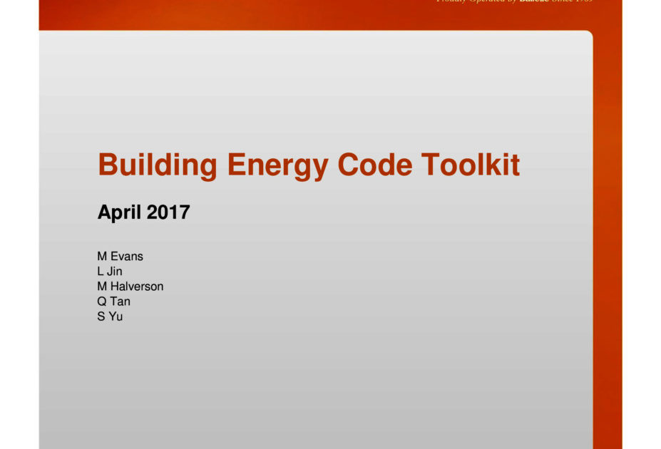 Building Energy Code Toolkit - Copenhagen Centre on Energy Efficiency